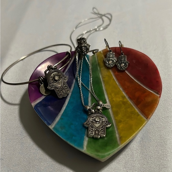 Alex and Ani | Jewelry | Alex And Ani Hamsa Hand Set | Poshmark